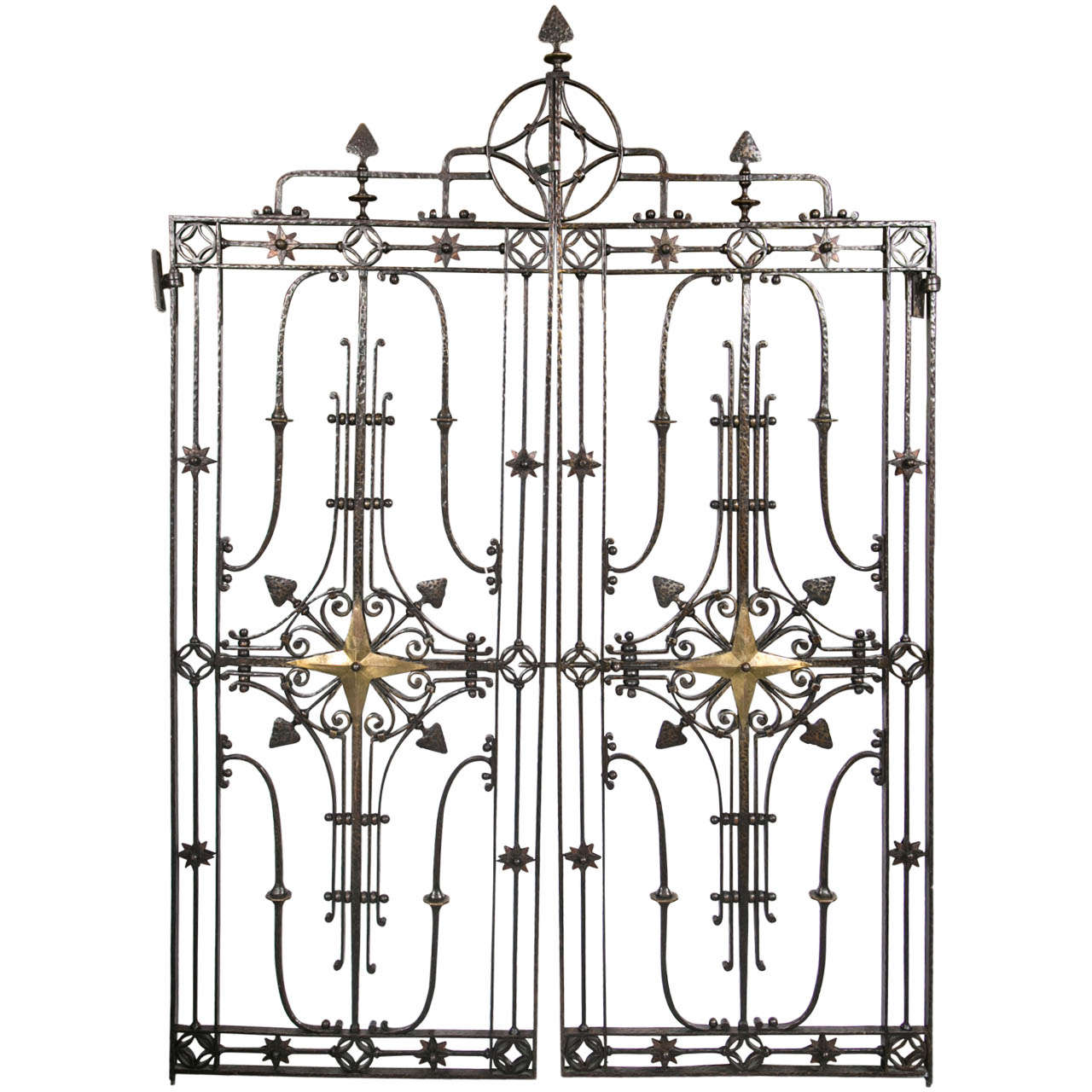 Antique Pair of Wrought Iron Gates at 1stDibs | antique wrought iron ...