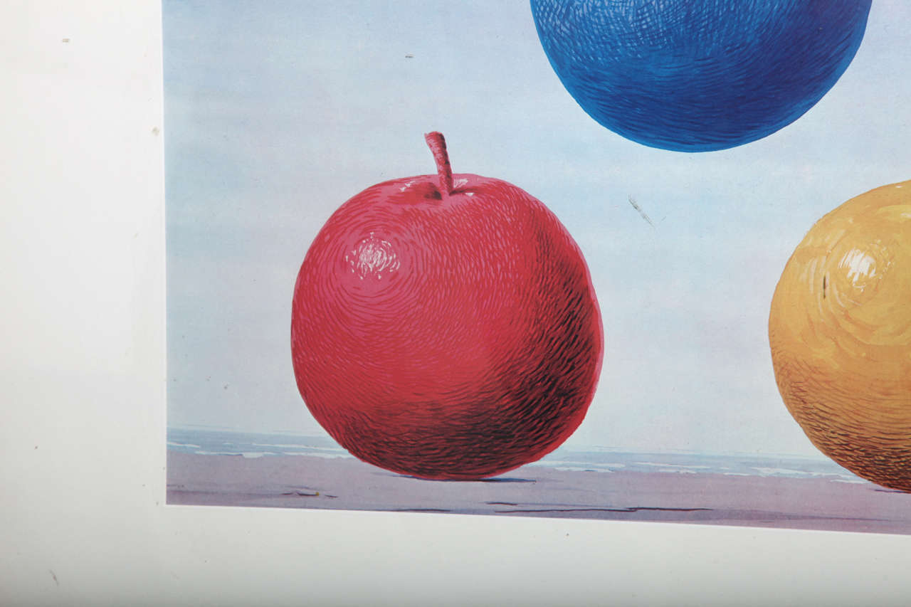 1970's Framed print of Apples by Rene Magritte For Sale at 1stDibs