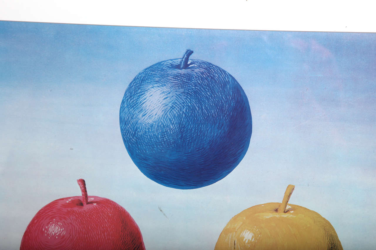 1970's Framed print of Apples by Rene Magritte For Sale at 1stDibs