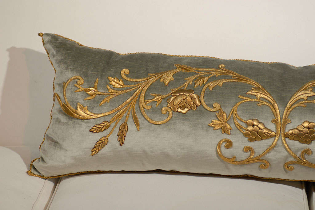 Antique Raised Gold Metallic Embroidery at 1stDibs