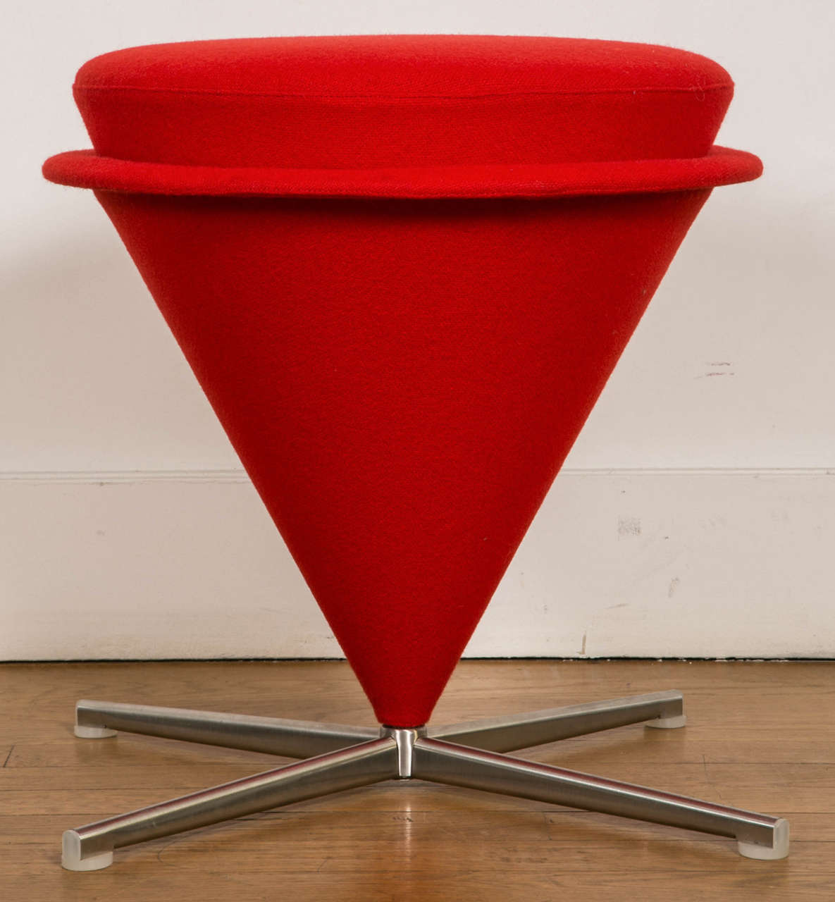 Pair of “K3 Cone (Foot) Stools,” by Verner Panton, Model from 1958-1959 ...