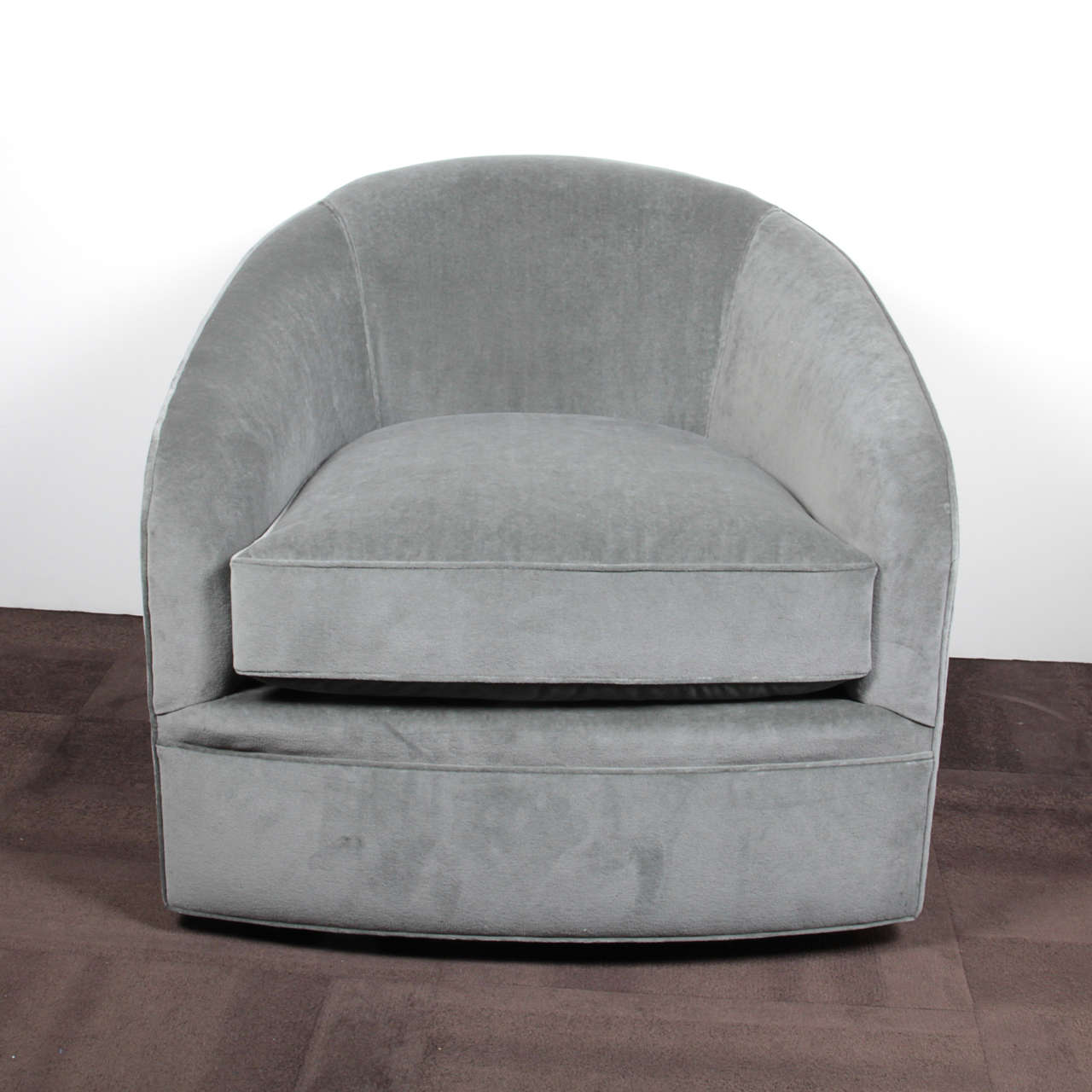 Mid-Century Luxe Swivel Chair and Matching Ottoman by Milo Baughman at ...