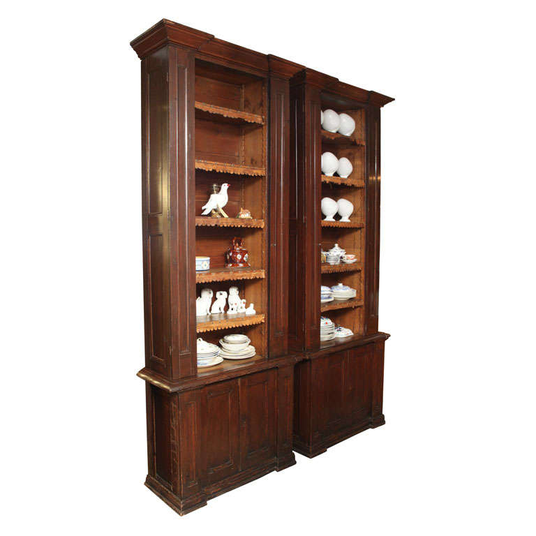 Pair Of Painted Cornish Bookcases at 1stDibs