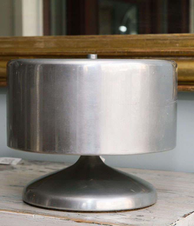 Cylindrical Aluminum Lamp at 1stDibs