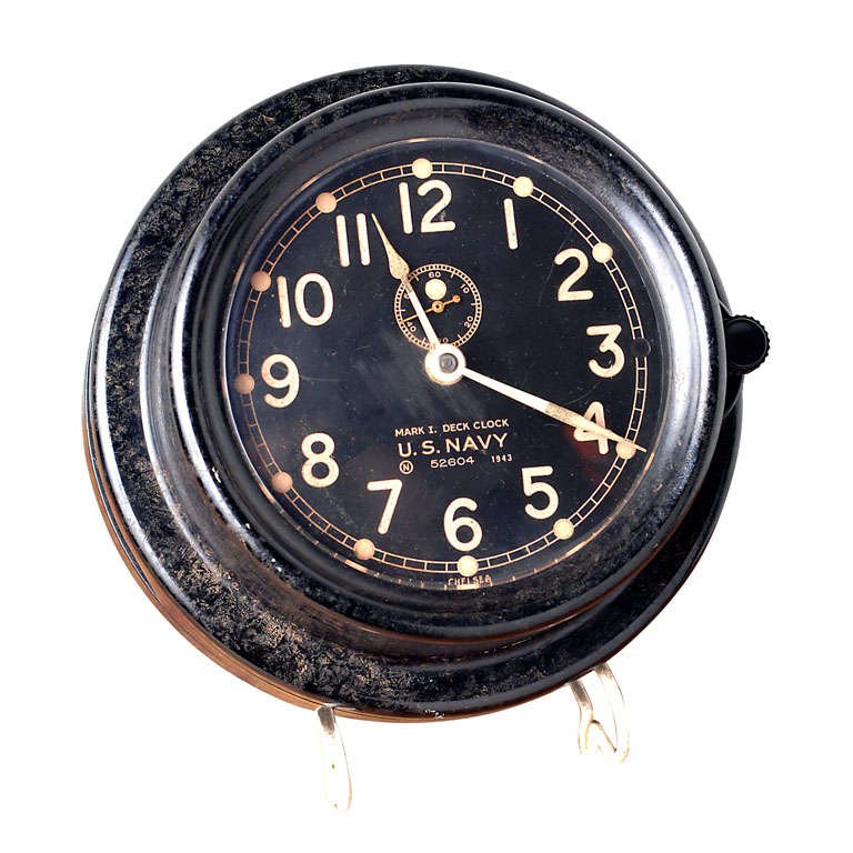 US Navy Mark 1 Deck Clock at 1stDibs | us navy deck clock, mark 1 deck ...