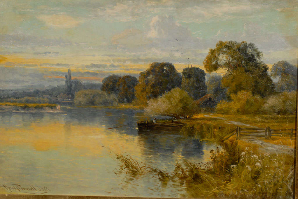 English Oil On Canvas Landscape Painting, Signed Harry Pennell at 1stDibs