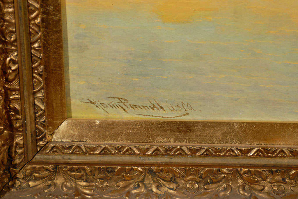 English Oil On Canvas Landscape Painting, Signed Harry Pennell at 1stDibs