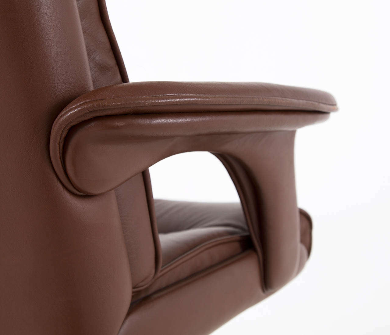 Executive Conference / Desk / Office Chair in Brown Leather For Sale at ...
