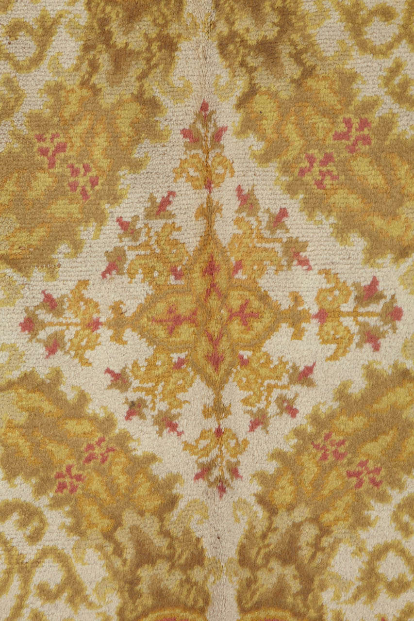 Vintage Spanish Cuenca Rug with Renaissance Wreath Pattern For Sale at ...