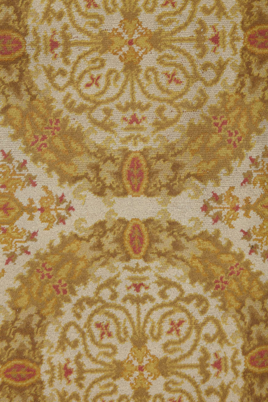 Vintage Spanish Cuenca Rug with Renaissance Wreath Pattern For Sale at ...