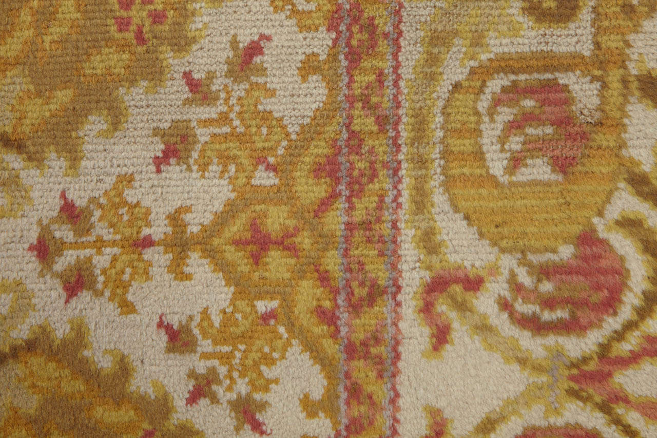 Vintage Spanish Cuenca Rug with Renaissance Wreath Pattern For Sale at ...