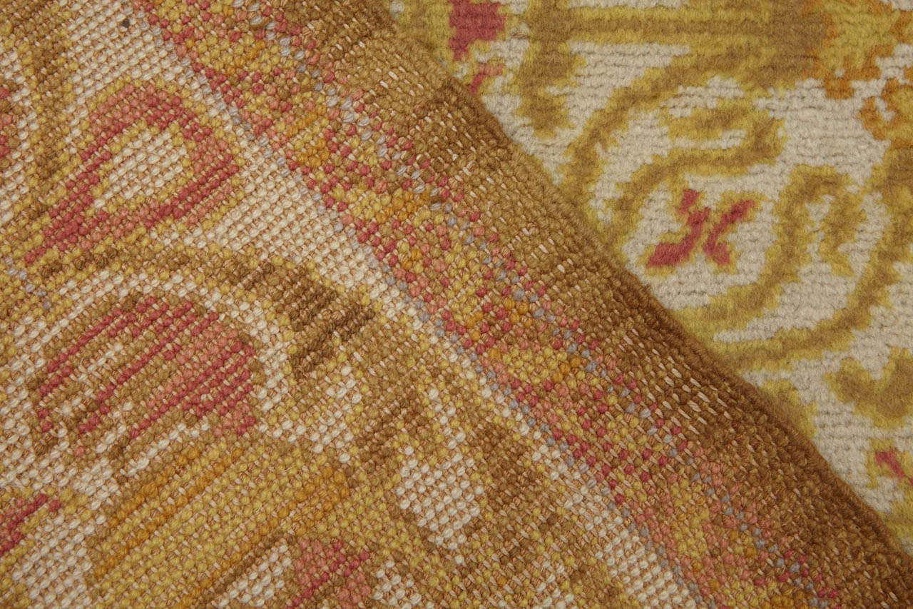 Vintage Spanish Cuenca Rug with Renaissance Wreath Pattern For Sale at ...