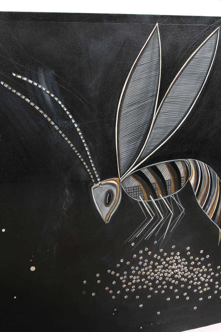 Pair of Jody Morlock Paintings - Mixed Media "Pollination" and "The ...