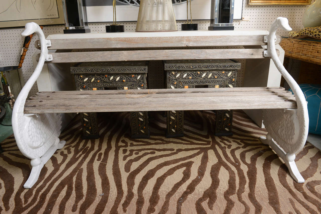 Cast Iron Swan Park Bench at 1stDibs | cast iron swan bench, swan ...