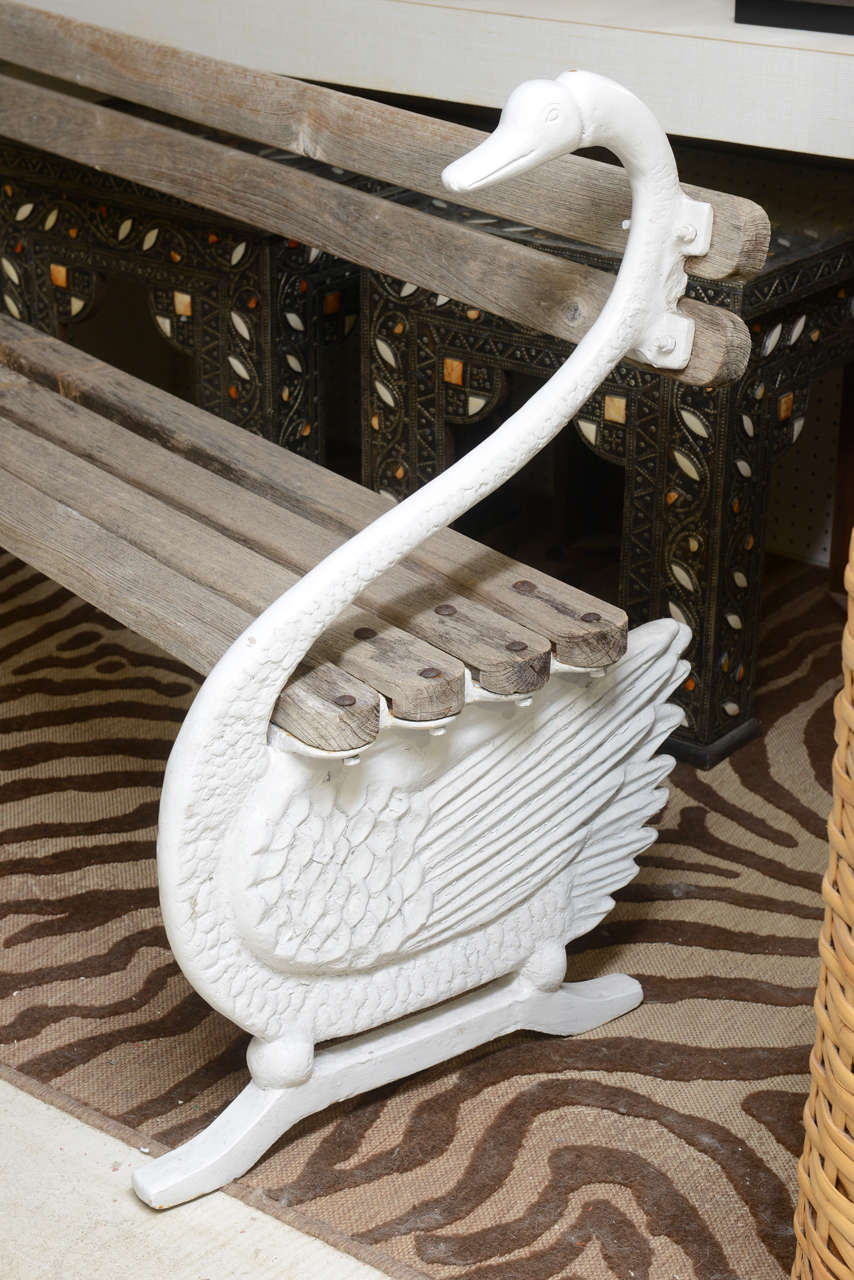 Cast Iron Swan Park Bench at 1stDibs | cast iron swan bench, swan ...