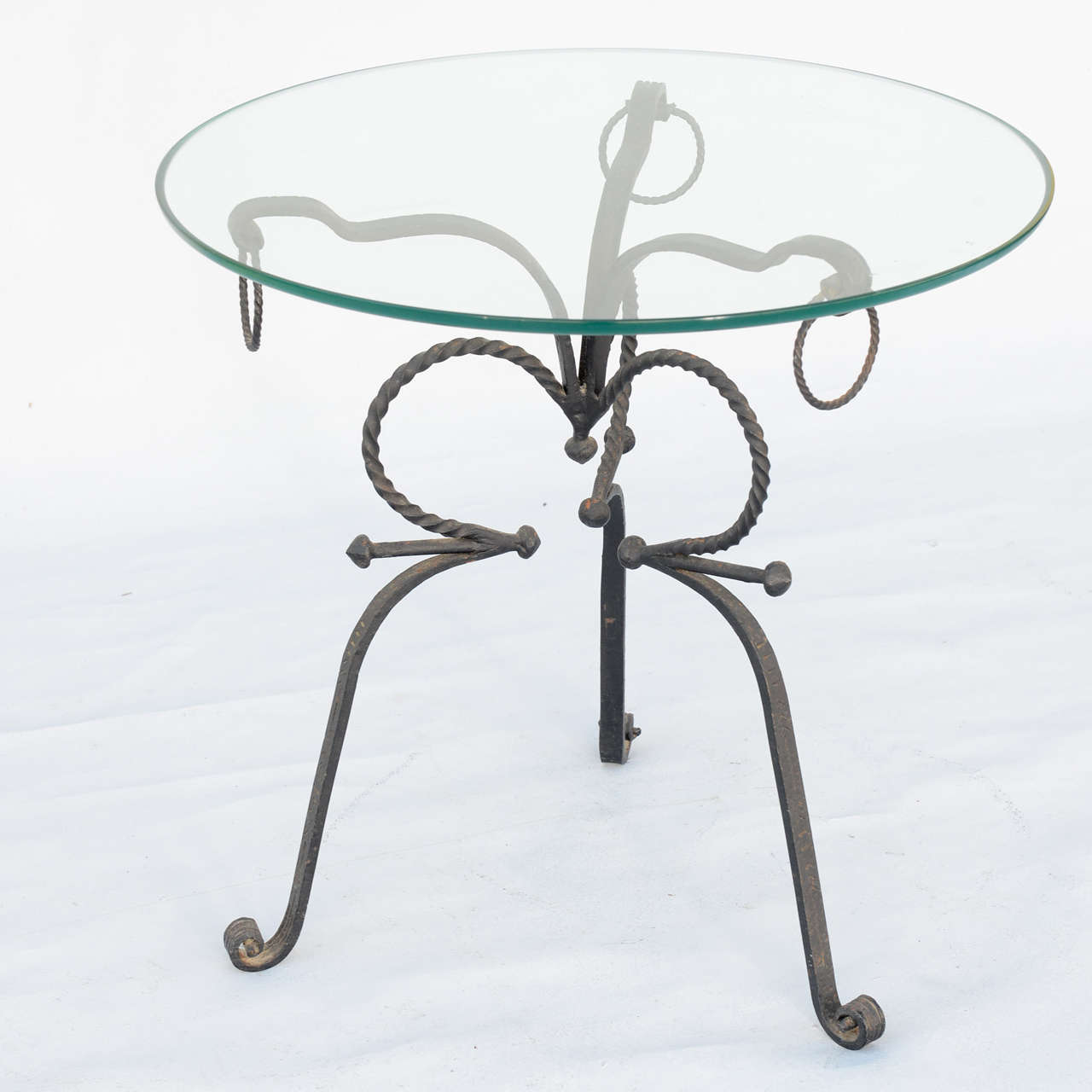Unusual Wrought Iron Table For Sale at 1stDibs