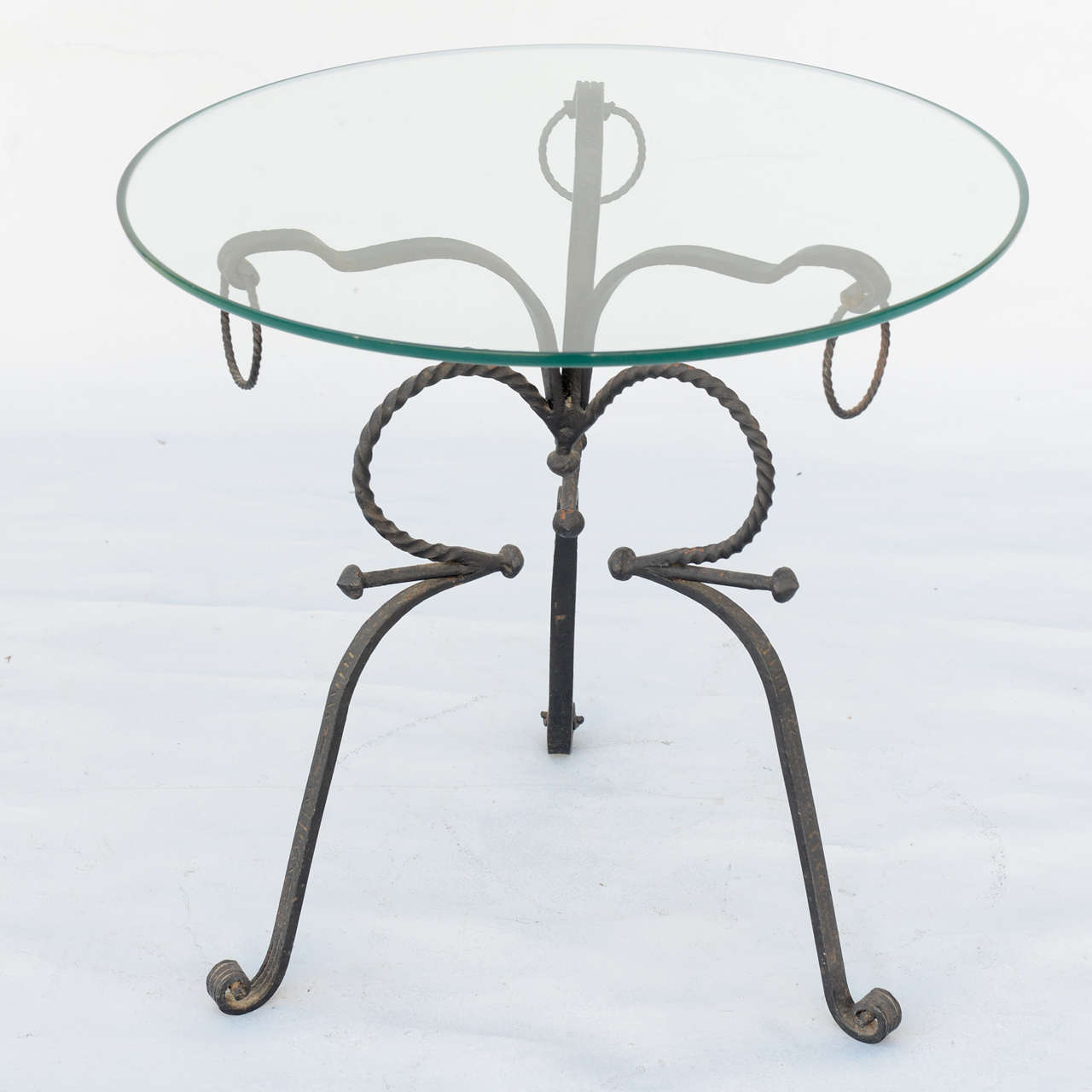 Unusual Wrought Iron Table For Sale at 1stDibs