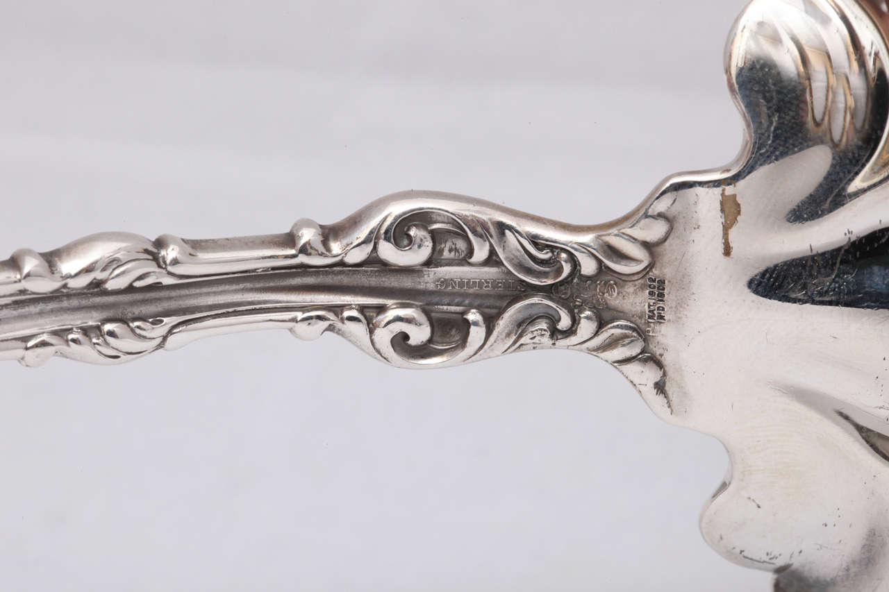 Large Art Nouveau Sterling Silver Whiting "Lily" Serving Spoon at ...