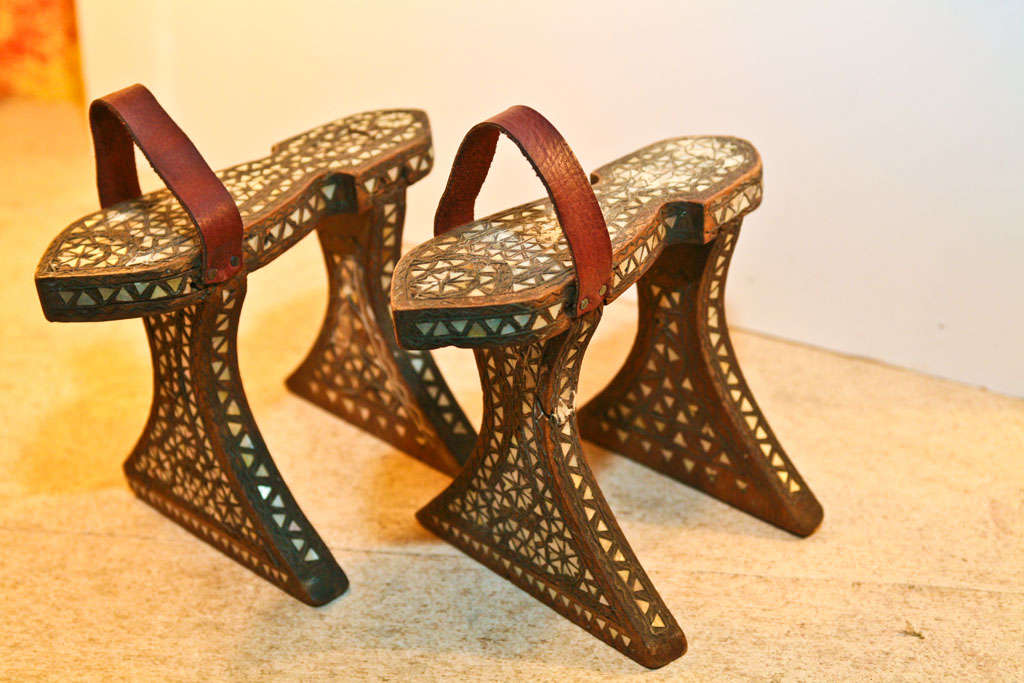 18th Century Syrian shoes in Mother-of-pearl at 1stDibs
