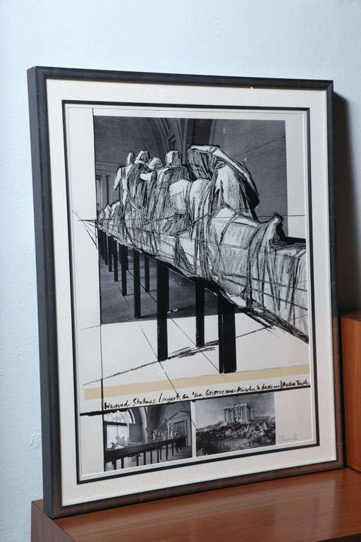 Christo "Wrapped Statues" Silkscreen/Photo-Collage, circa 1988 at 1stDibs