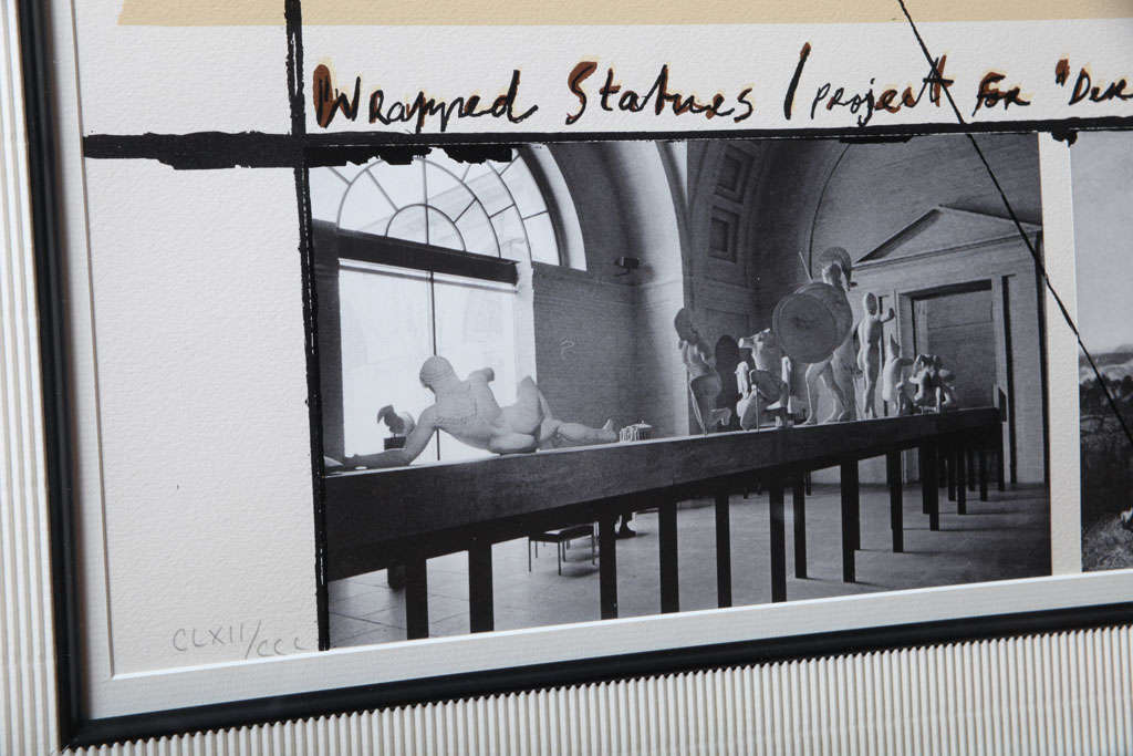 Christo "Wrapped Statues" Silkscreen/Photo-Collage, circa 1988 at 1stDibs