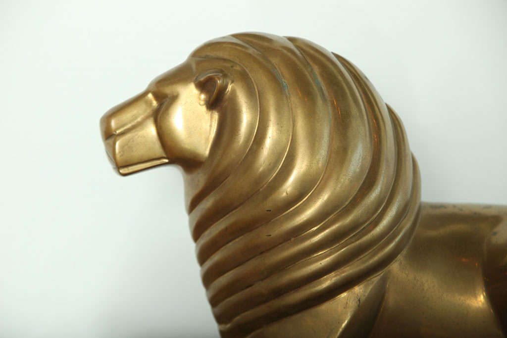 A Bronze Art Deco Lion at 1stDibs | art deco lion sculpture, lion art ...