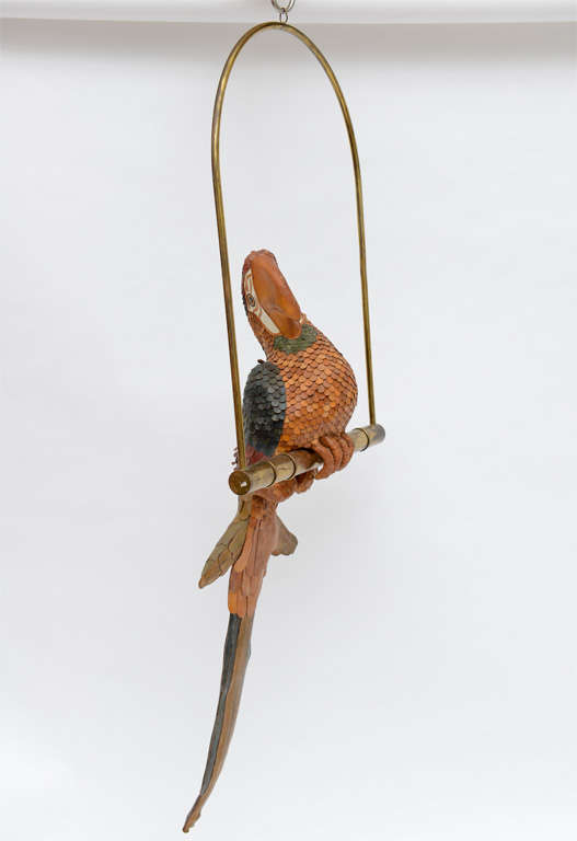 Vintage Leather Parrot by Federico Mexico For Sale at 1stDibs | leather ...