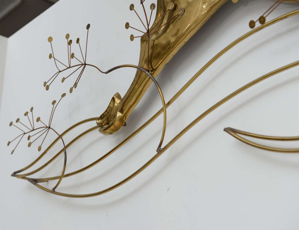 C. Jere Signed Gazelle Wall Sculpture at 1stDibs