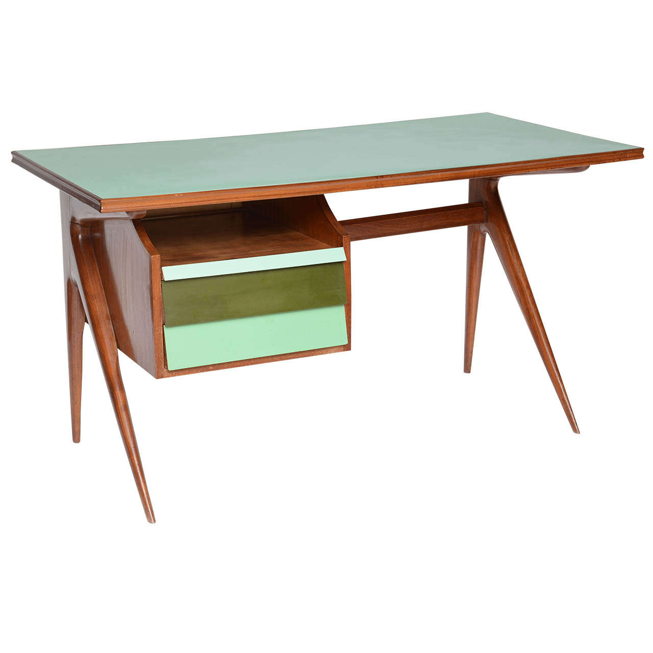 Italian Midcentury Laminate Writing Desk at 1stDibs