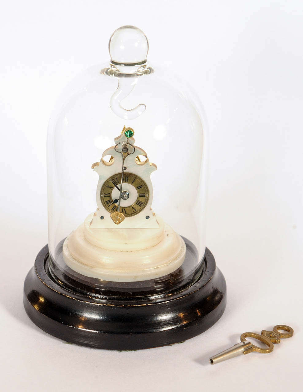 A Rare Austrian Timepiece Miniature Mother-of-Pearl Zappler Clock circa ...