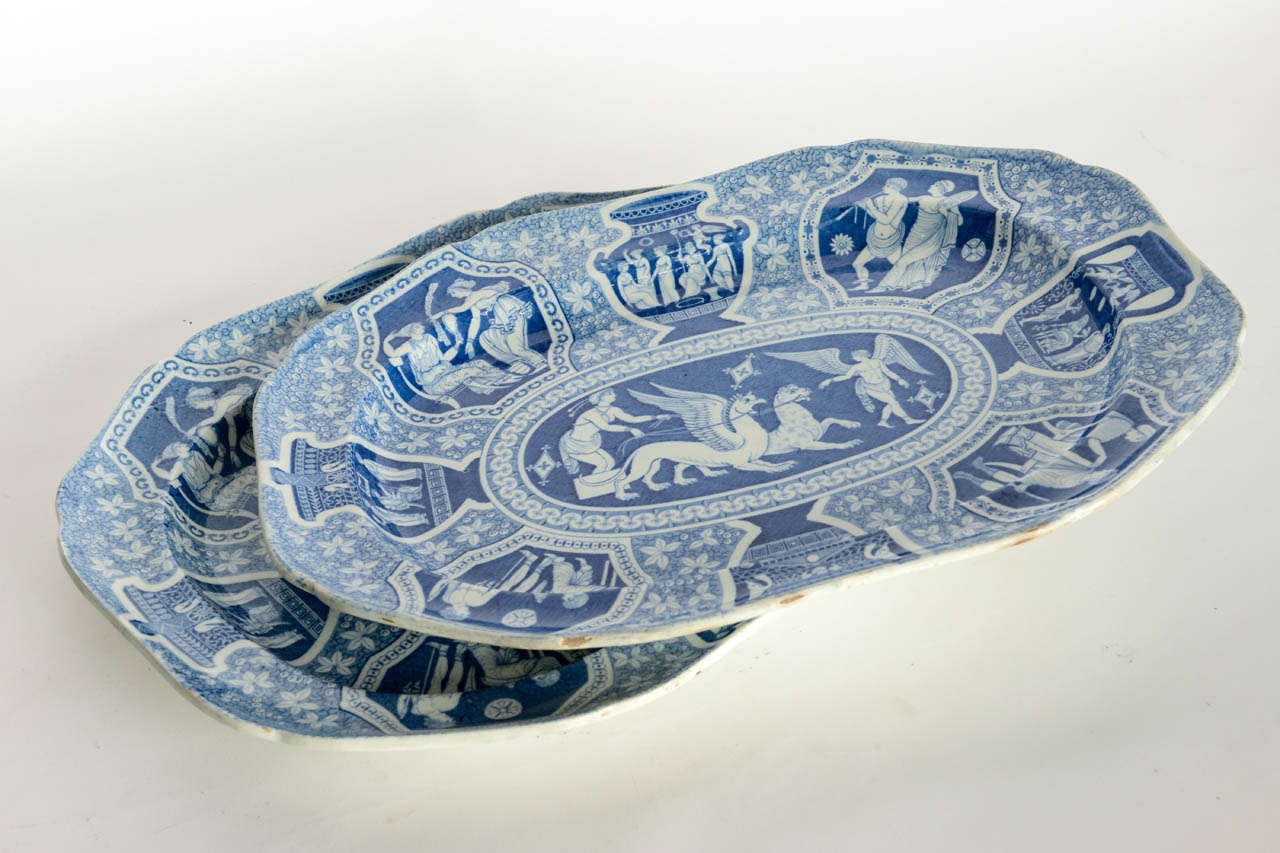 Two Large Spode "Greek" Platters, England, Early 19th Century For Sale ...
