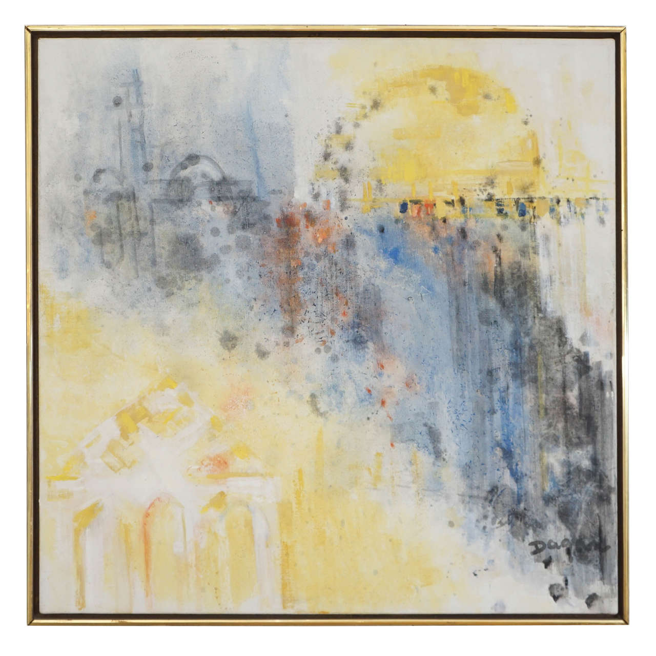 Abstract Painting on Canvas by Geula Dagan at 1stDibs