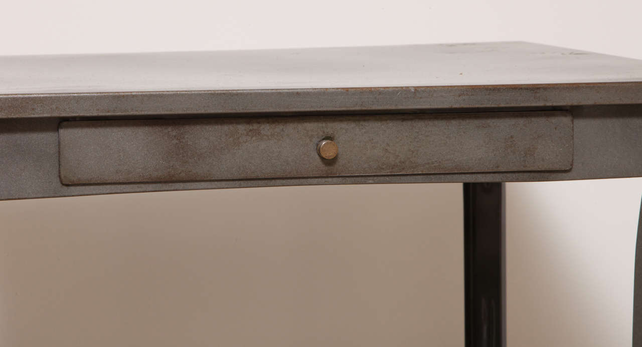 Industrial Steel Table at 1stDibs