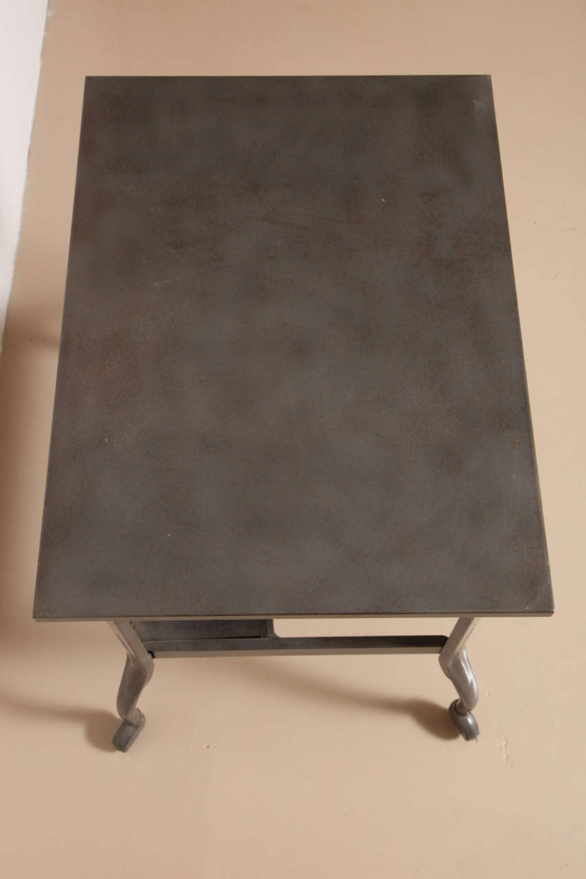 Industrial Steel Table at 1stDibs
