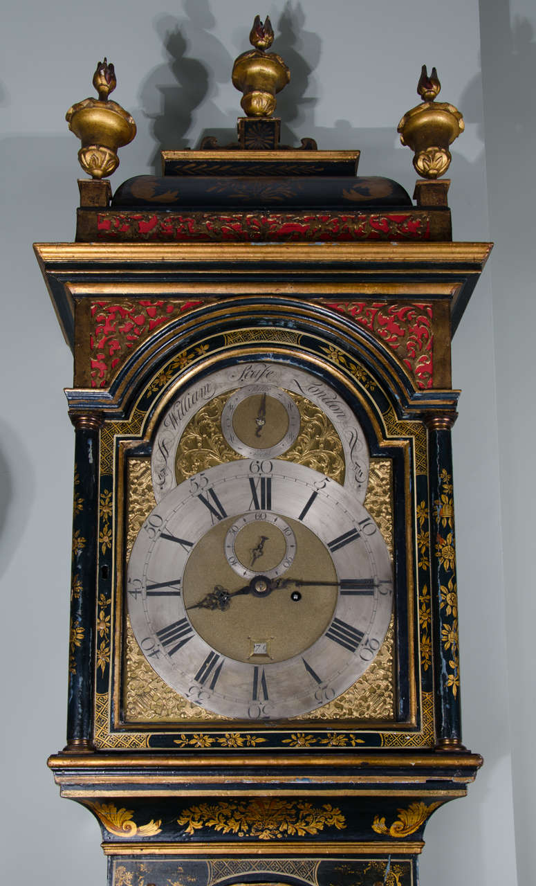 George III Chinoiserie Japanned Longcase Clock at 1stDibs | chinoiserie ...