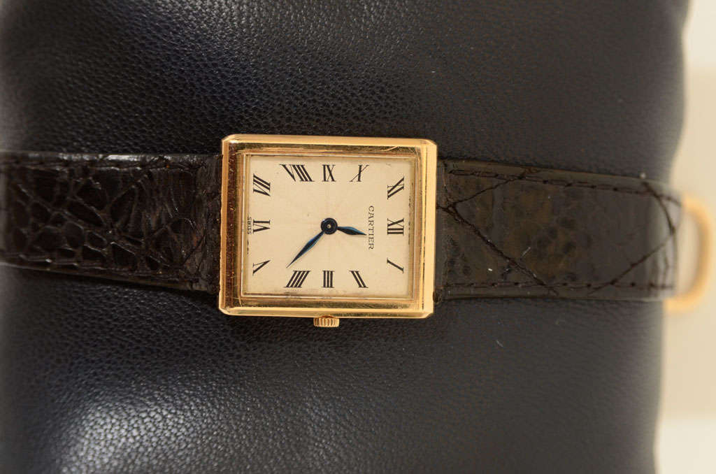 CARTIER Yellow Gold Tank Watch at 1stDibs | hugo boss tank watch, tank ...