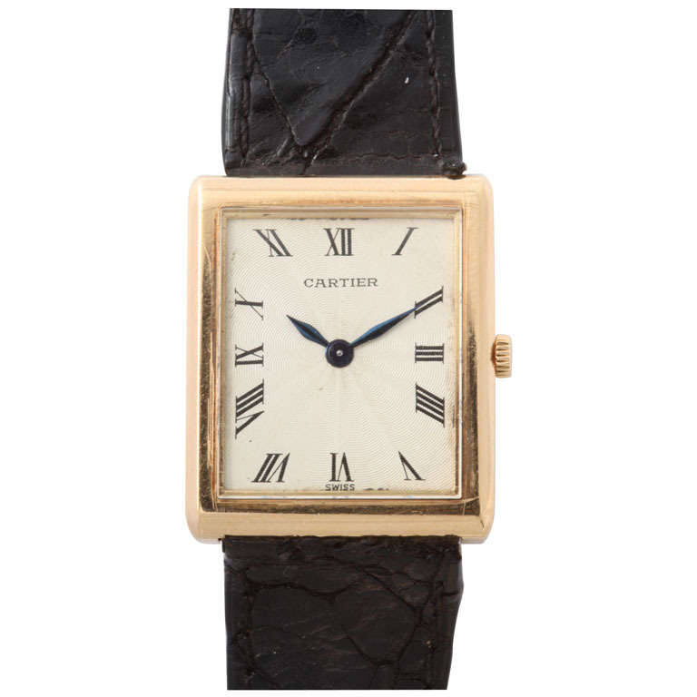 CARTIER Yellow Gold Tank Watch at 1stDibs | hugo boss tank watch, tank ...