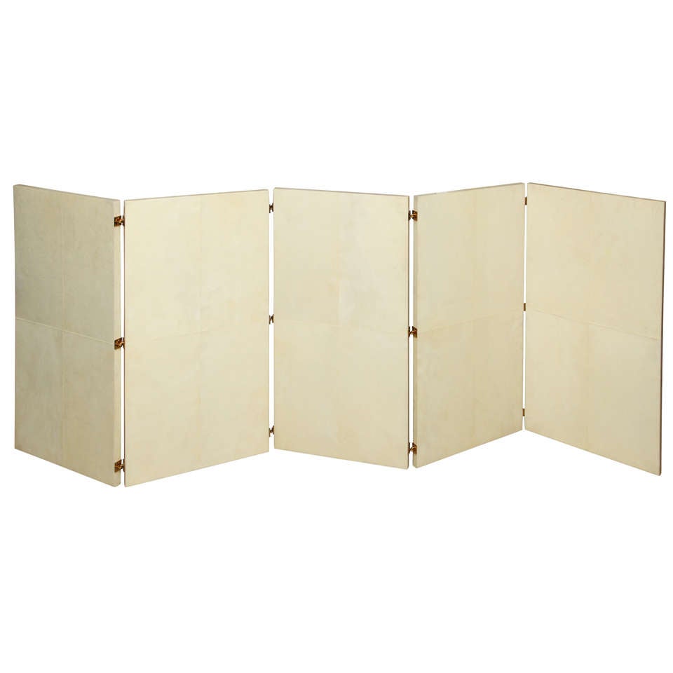 Parchment Panel Screen at 1stDibs