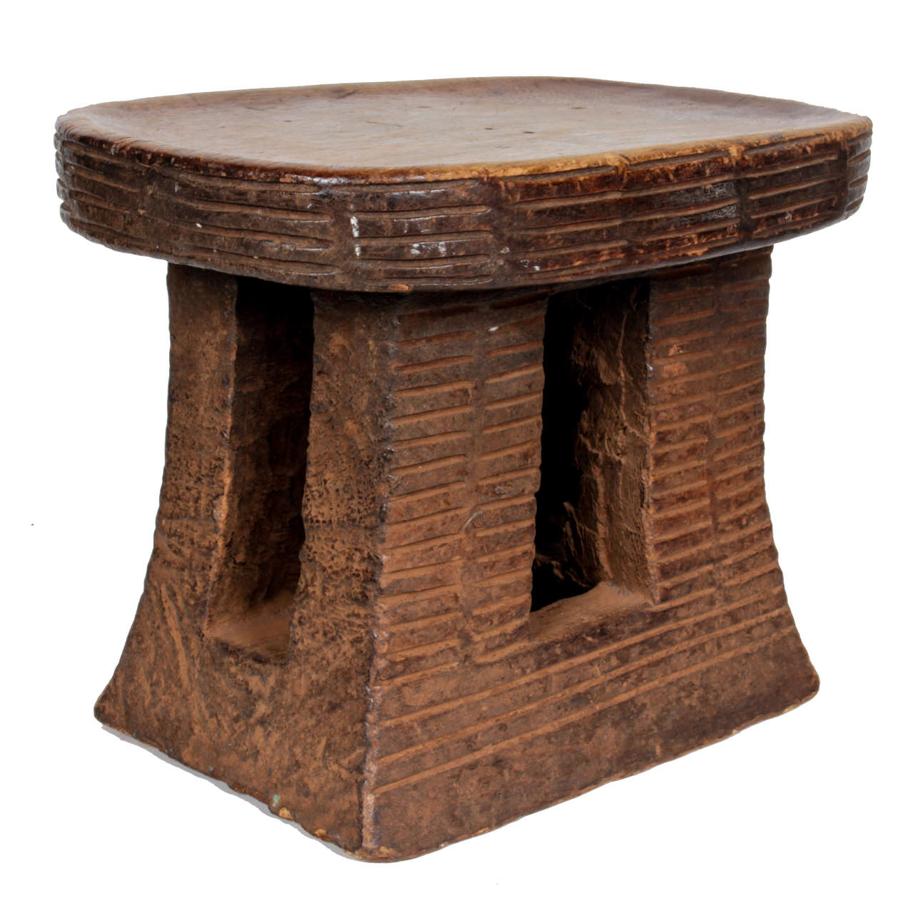 African Tribal Cameroon Grasslands Wood carved stool 20th Century For ...