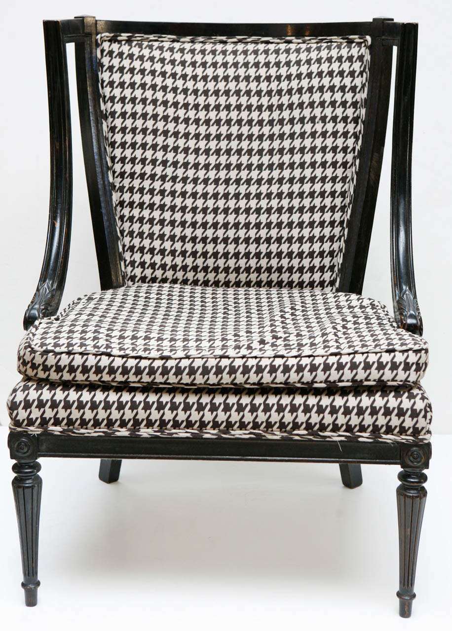 Pair of Houndstooth Chairs at 1stDibs