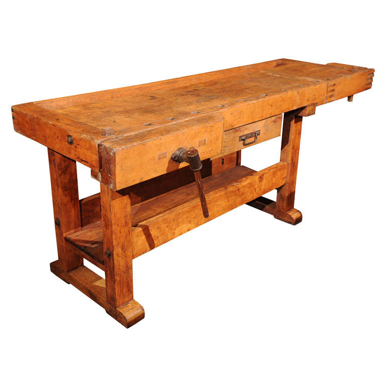 19th C. Industrial Work Bench at 1stDibs