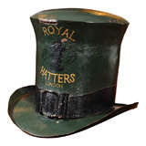 Green and Black Tole Painted Top Hat at 1stDibs