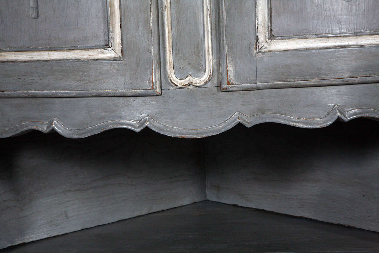 A Superb Pair of French Painted Corner Cabinets at 1stDibs
