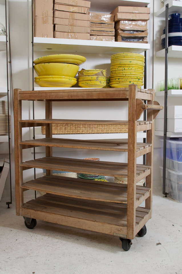 Beech Wood Laundry Trolley at 1stDibs