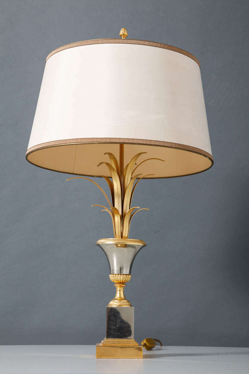 Maison Charles Palm Three Table Lamp, 1970s For Sale at 1stDibs