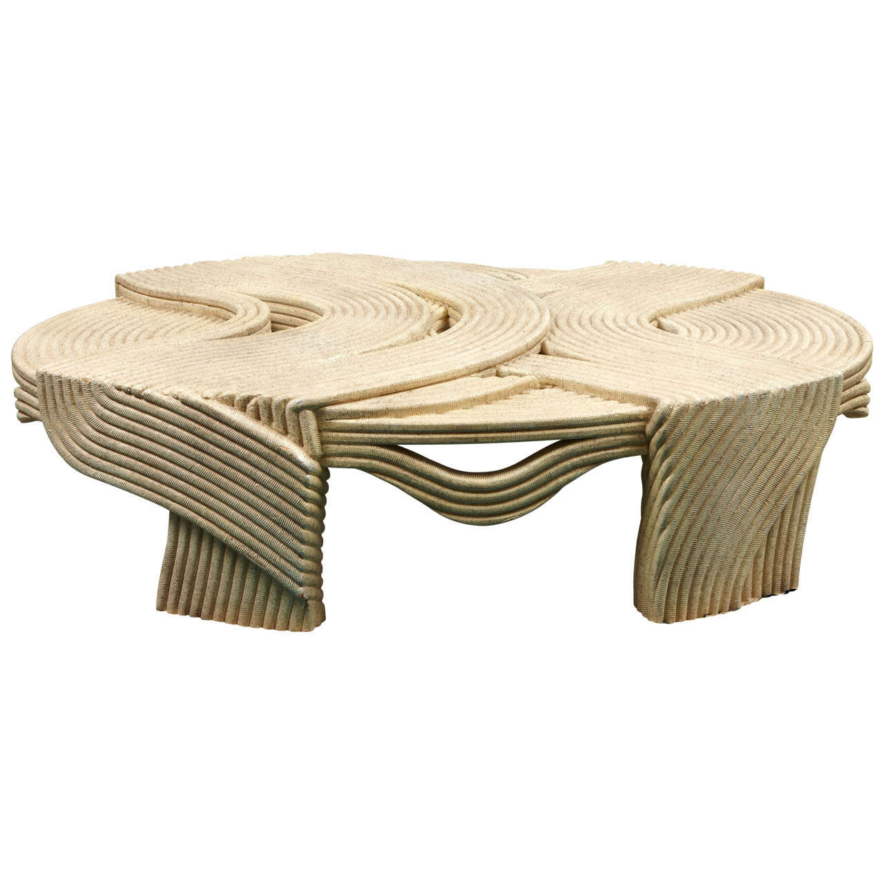 1970's "Rope" Coffee Table at 1stDibs | rope table, table rope, table ...