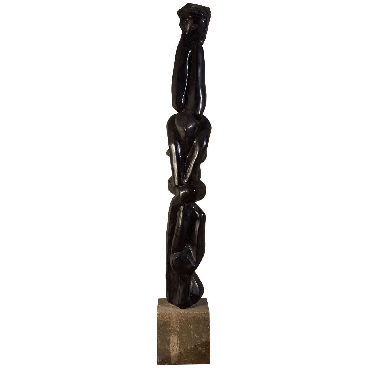 1970's French Totem Tall Sculpture at 1stDibs