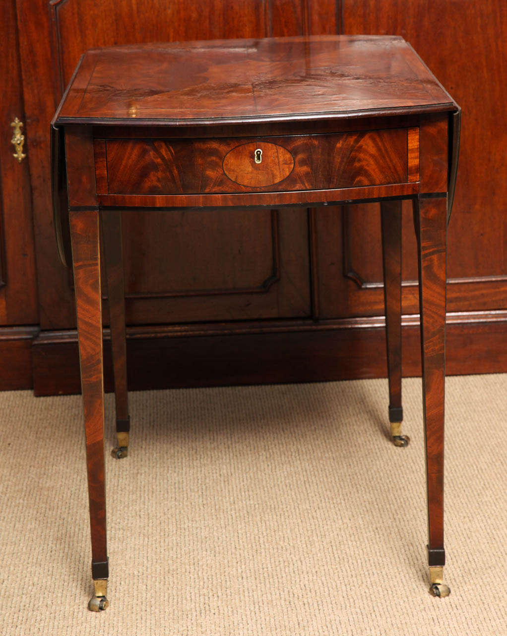 Rare Chippendale Period Inlaid Mahogany Pembroke Table, English, circa ...