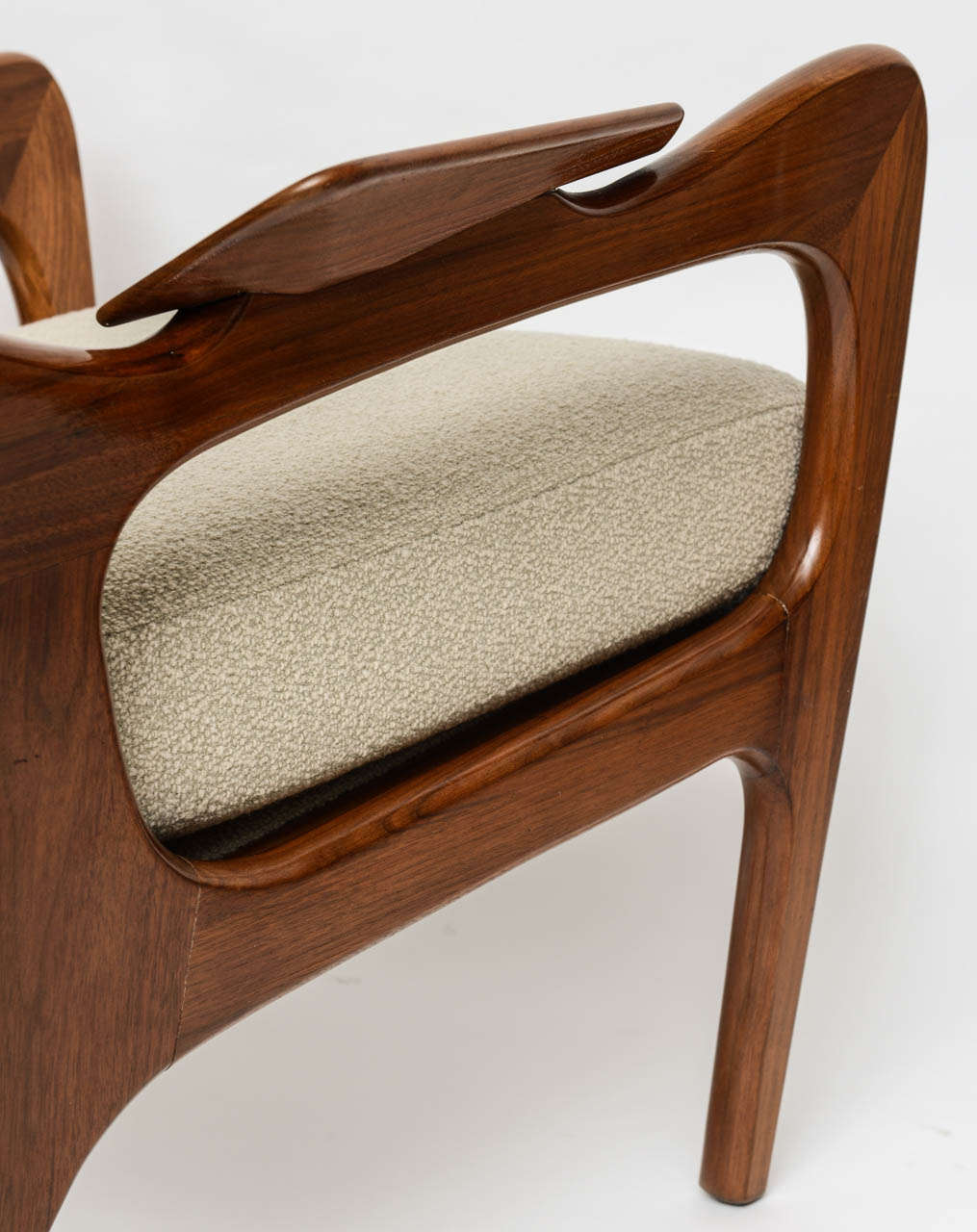 Pair of Low Wing Back Lounge Chairs by Adrian Pearsall at 1stDibs