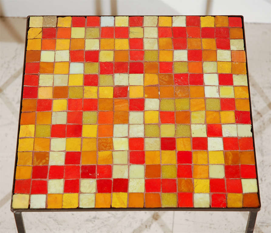 Three Italian Glass Tiled Side Tables at 1stDibs